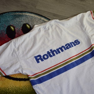 90s Vintage Rothmans Shirt Size X Large Vtg Blue White Racing Sports ...