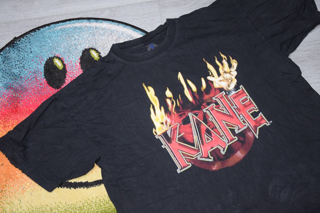 2002 Vintage Kane Shirt Size XX Large Vtg Black WWF Wrestling Tee Sz ...