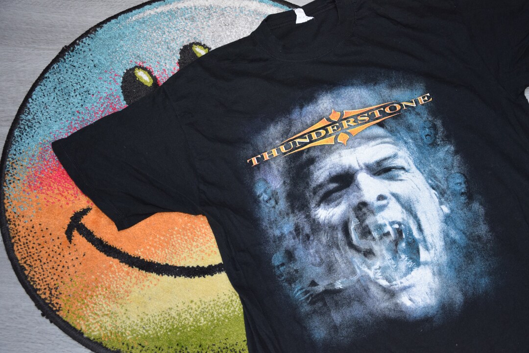 Vintage Thunderstone Shirt Size X Large Vtg Black Rock Metal Band Tee ...