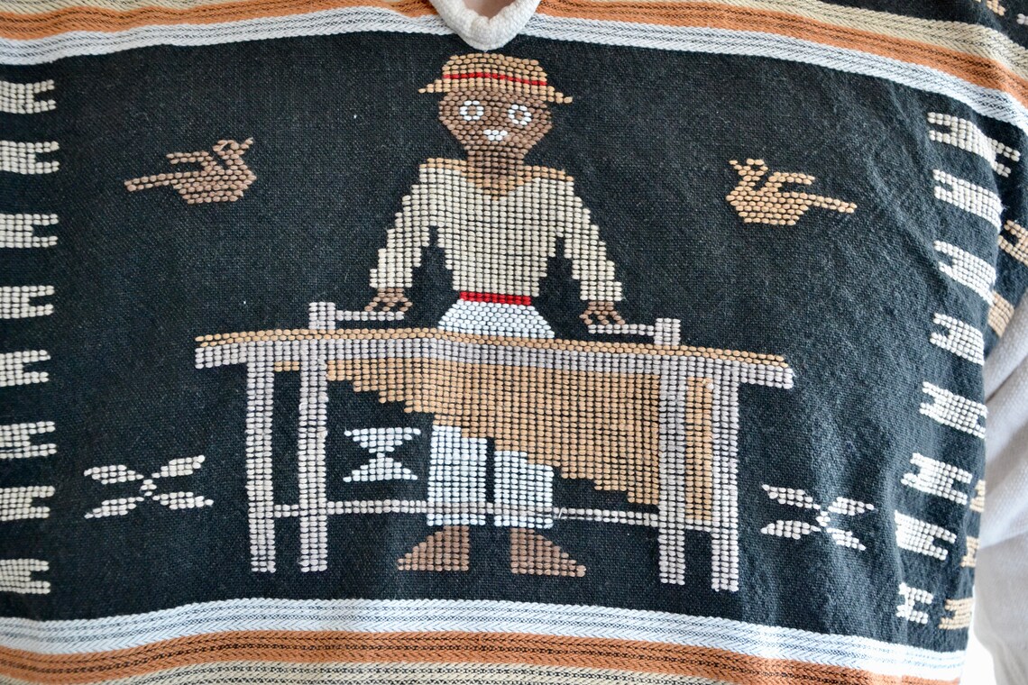 Vintage Peruvian Jacket Size Medium Vtg Multicolor Native - Etsy