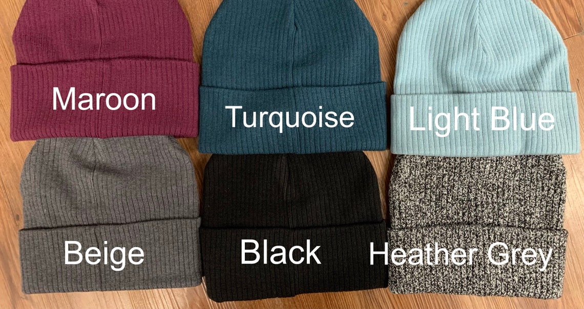 Custom Knit Hat, Custom Winter Hat, Embroidered Hat - Etsy