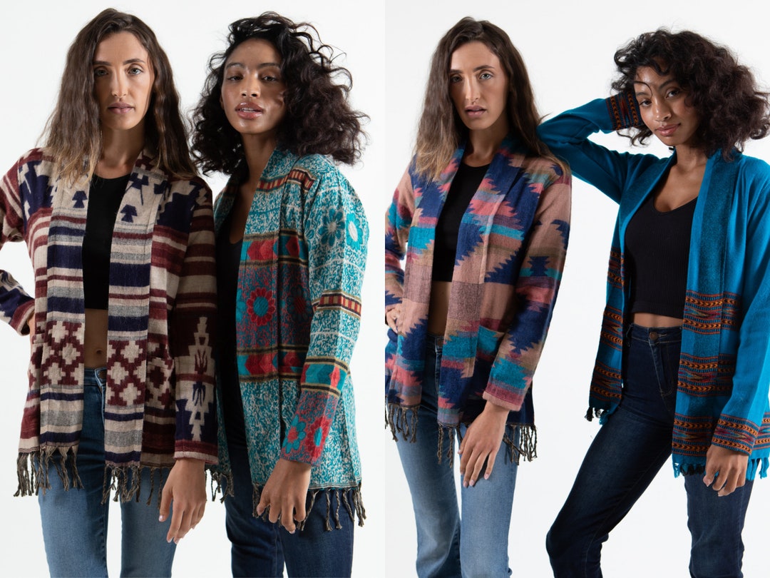 AZTEC CARDIGAN SWEATER Boho Cardigan Women Tribal Cardigan Cute ...