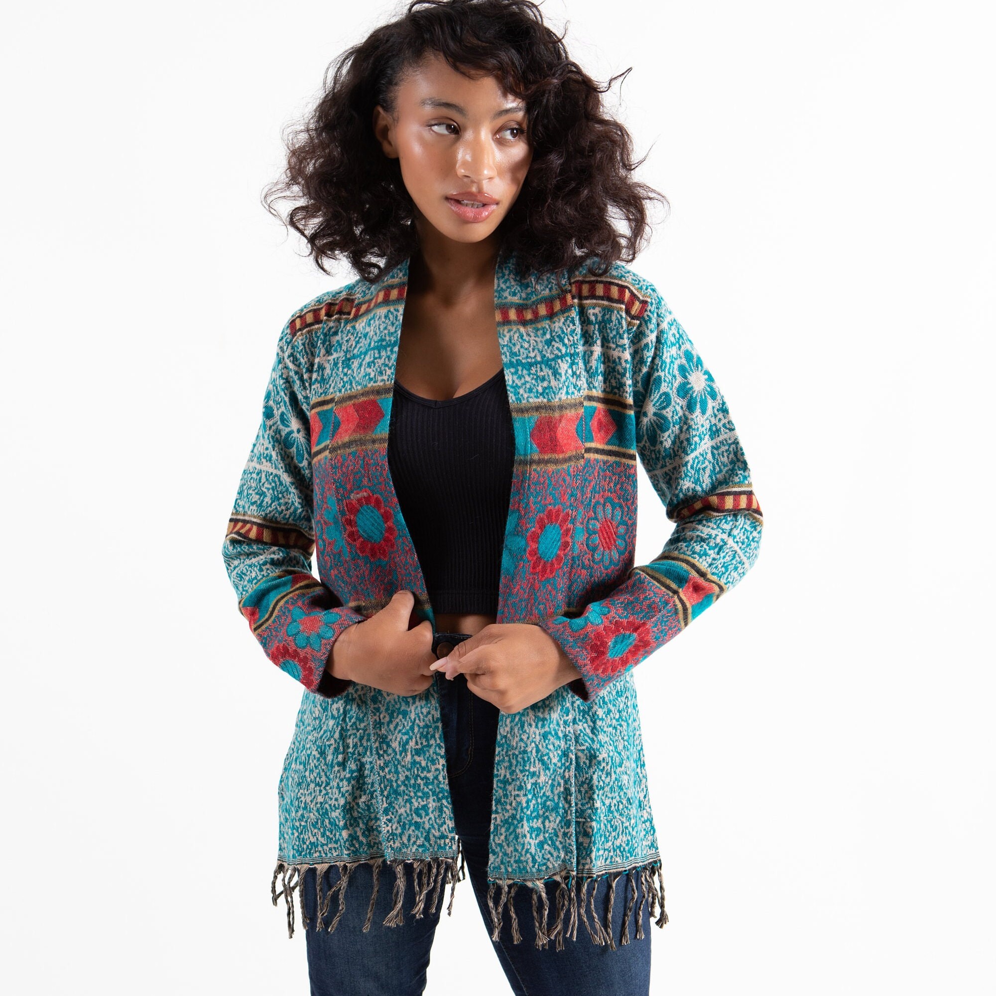 AZTEC CARDIGAN SWEATER | Boho Cardigan Women | Tribal Cardigan | Cute ...