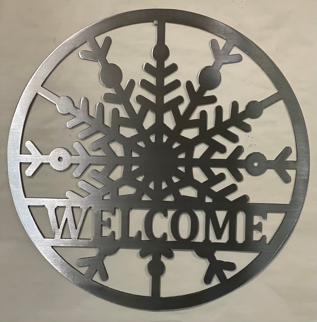 Snowflake Welcome Sign - Etsy