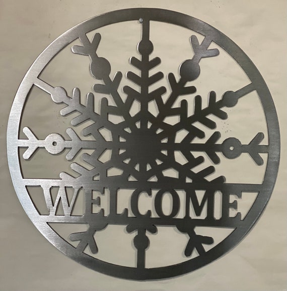 Snowflake Welcome Sign | Etsy