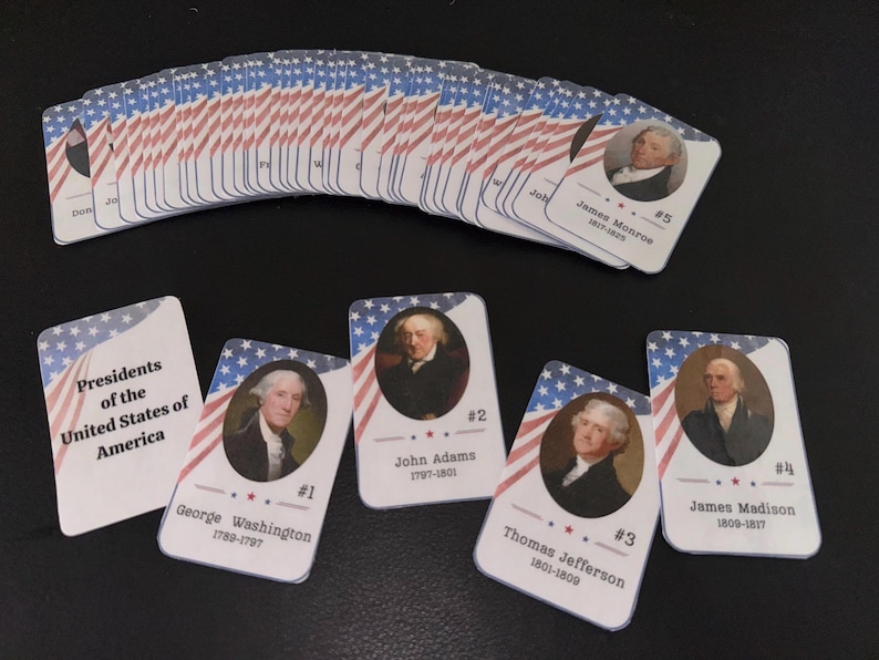 US Presidents Flashcards | Homeschool History Cards | Classical ...