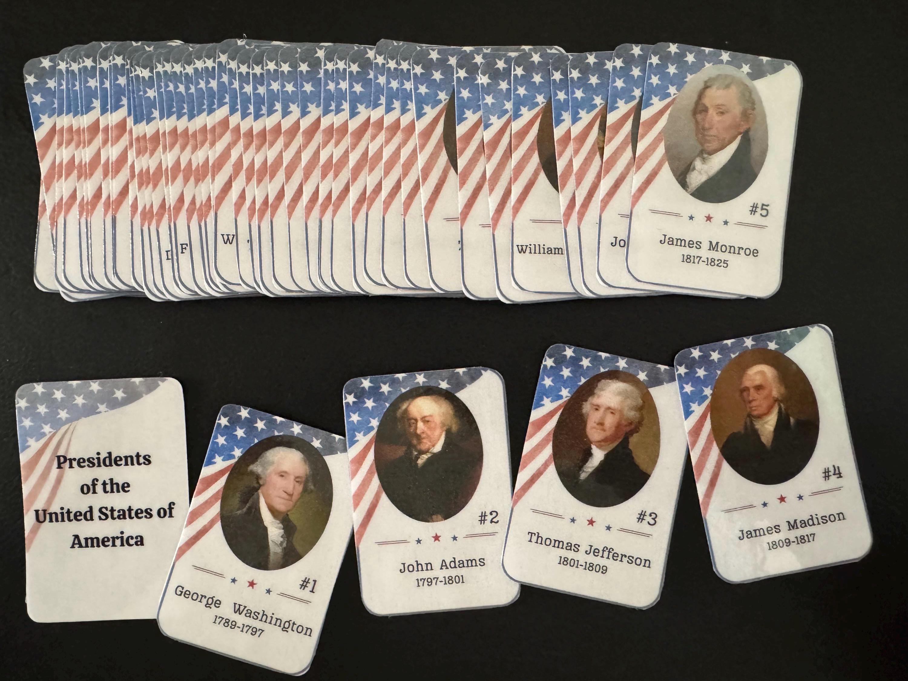 US Presidents Flashcards | Homeschool History Cards | Classical ...