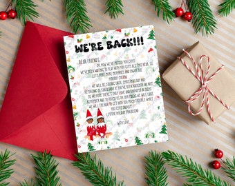 Christmas Elf We're Back Letter Printable - Etsy Canada