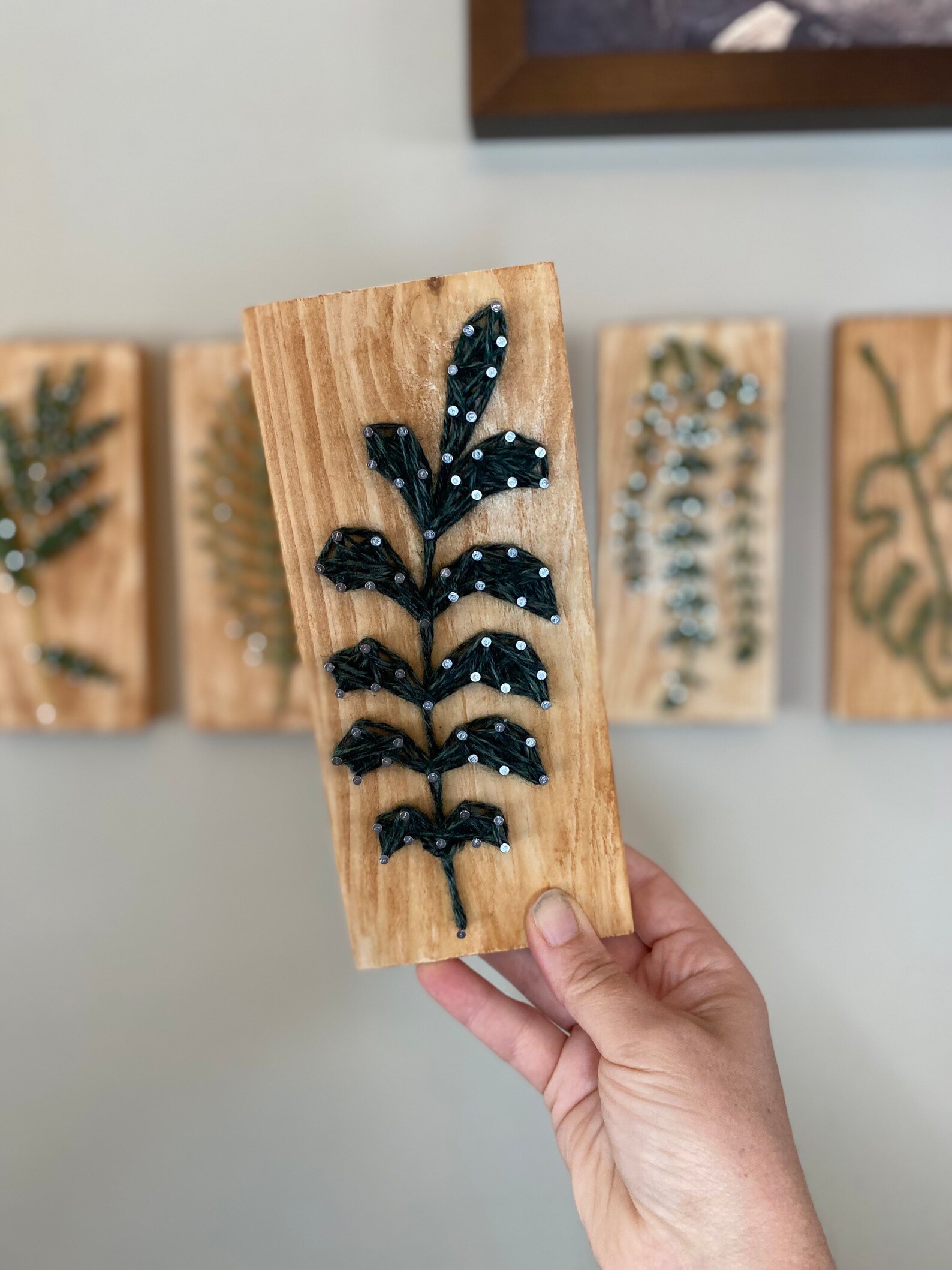 PLANT WALLART DECOR. Greenery String Art. Handmade Seasonal - Etsy