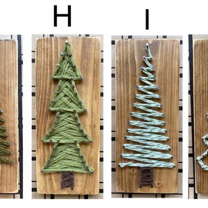 Christmas Tree String Art: Rustic Wood Mantel Decor, Christmas Gift ...