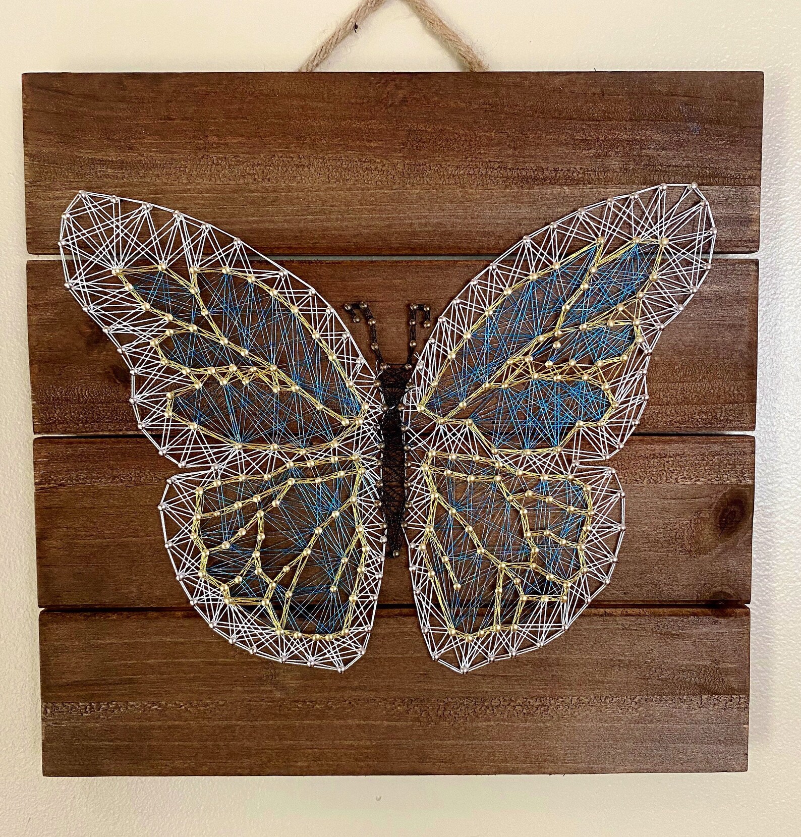 BUTTERFLY ART Butterfly Lover Gift Home Decor String Art - Etsy Denmark