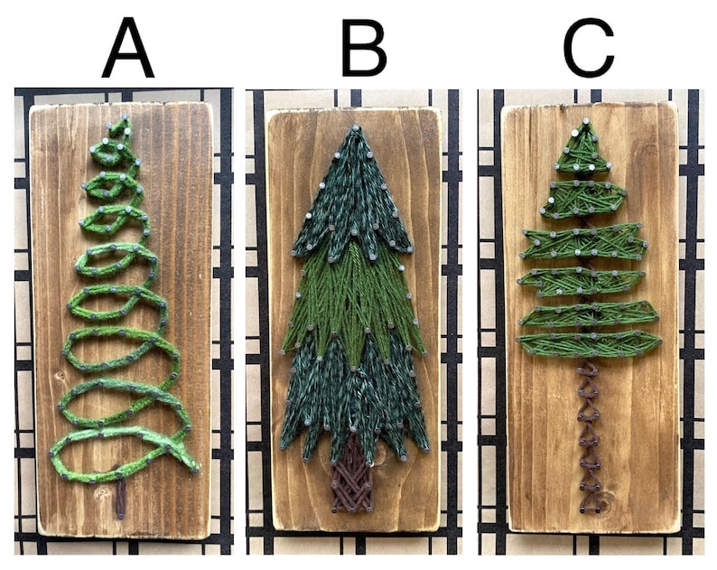 Christmas Tree String Art: Rustic Wood Mantel Decor, Christmas Gift ...