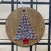 String Art Christmas Tree Ornament: Handmade Wooden Decor. Completed ...