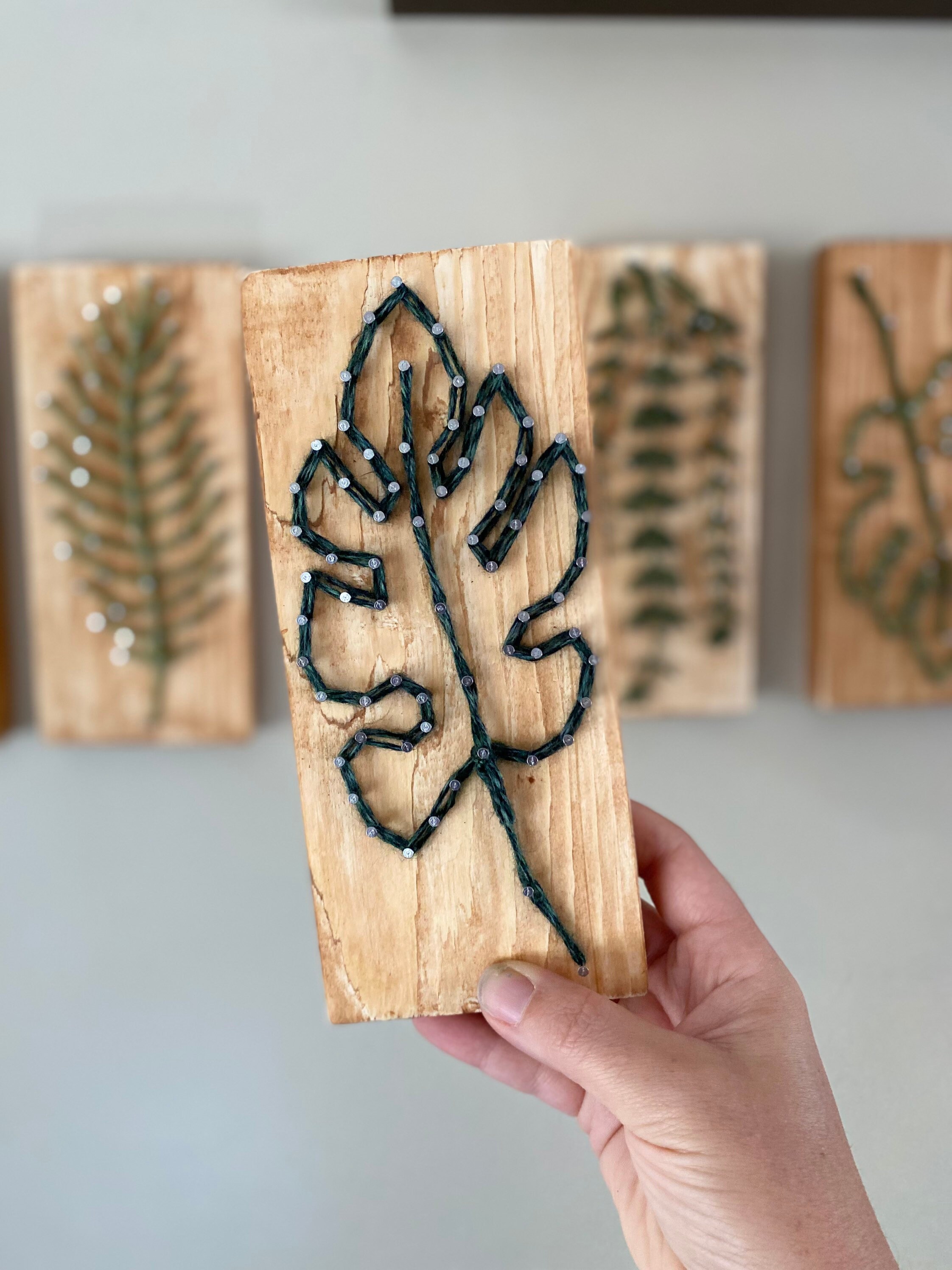 PLANT WALLART DECOR. Greenery String Art. Handmade Seasonal - Etsy