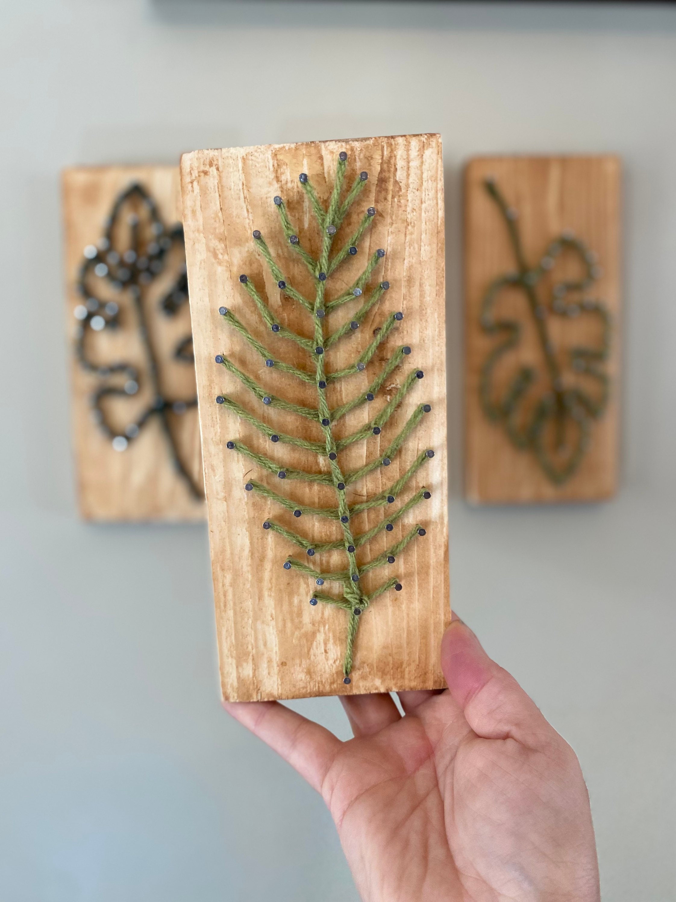 PLANT WALLART DECOR. Greenery String Art. Handmade Seasonal - Etsy