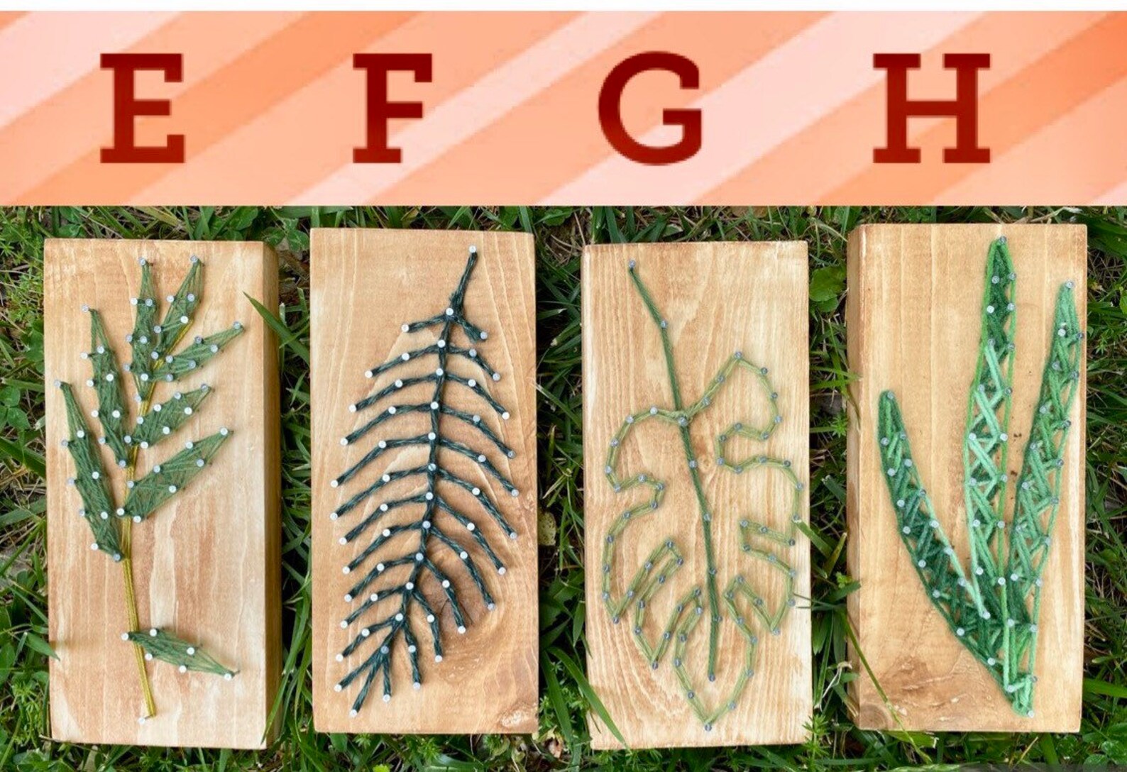 PLANT WALLART DECOR. Greenery String Art. Handmade Seasonal - Etsy