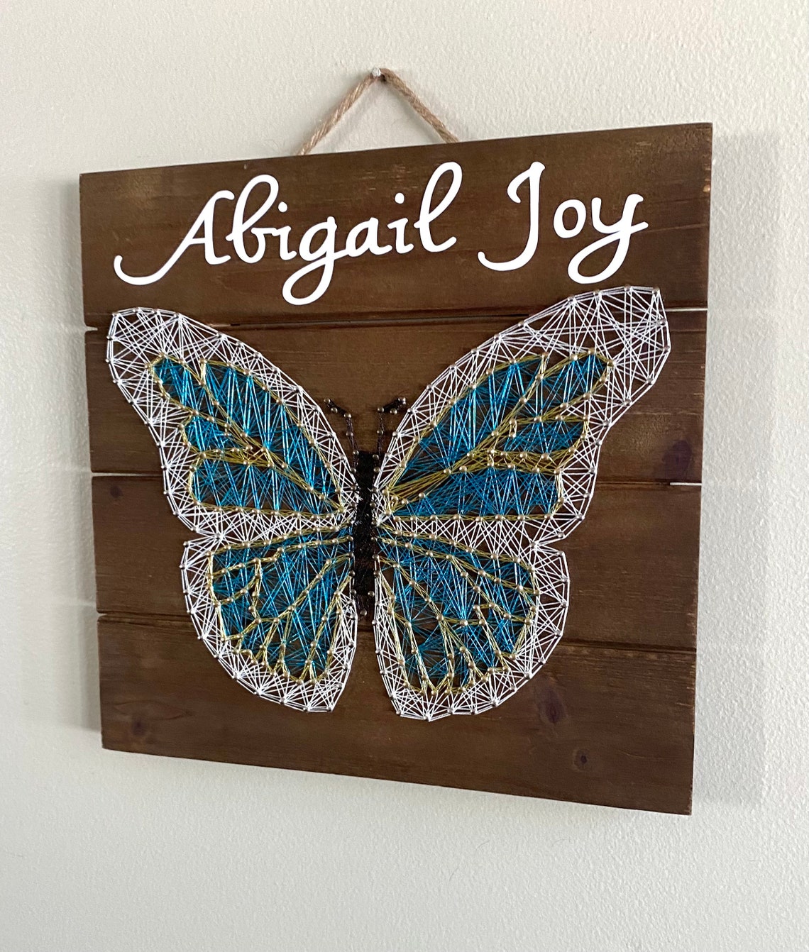 BUTTERFLY ART Butterfly Lover Gift Home Decor String Art - Etsy Denmark