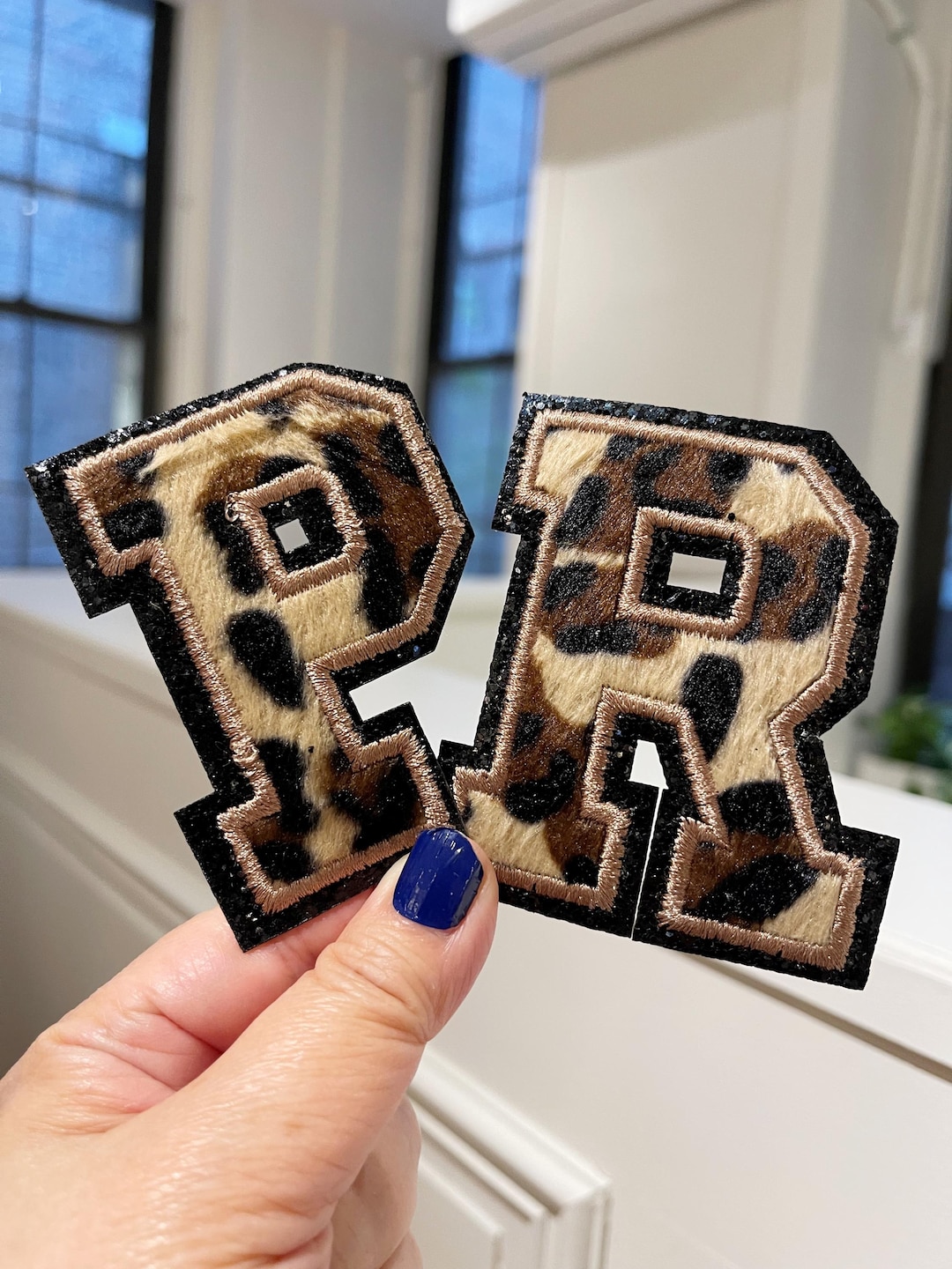 3" Leopard Print Letter Patch: Iron-on Varsity Patch - Etsy