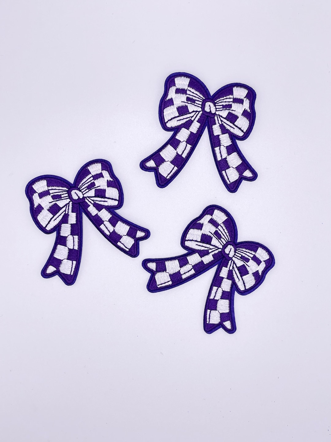 Checkered Bow Patches, Trucker Hat Patch, Iron on DIY Patch, Bow Patch ...