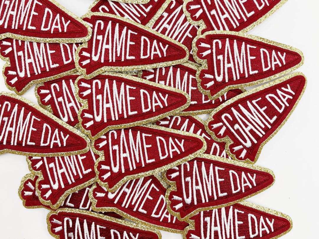 Maroon Pennant Iron-on Patch: Game Day Embroidery - Etsy