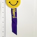 Smiley Face Key Ring: Embroidered Smile Face Bag Charm - Etsy