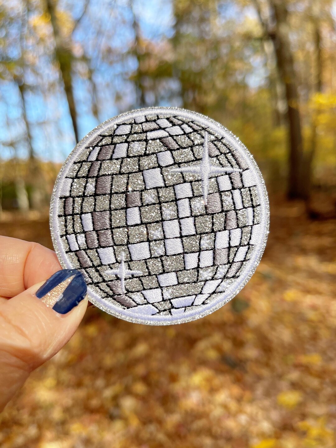 Silver, Disco Ball Patch, Patches for Backpack, Sassy Patches, DIY ...