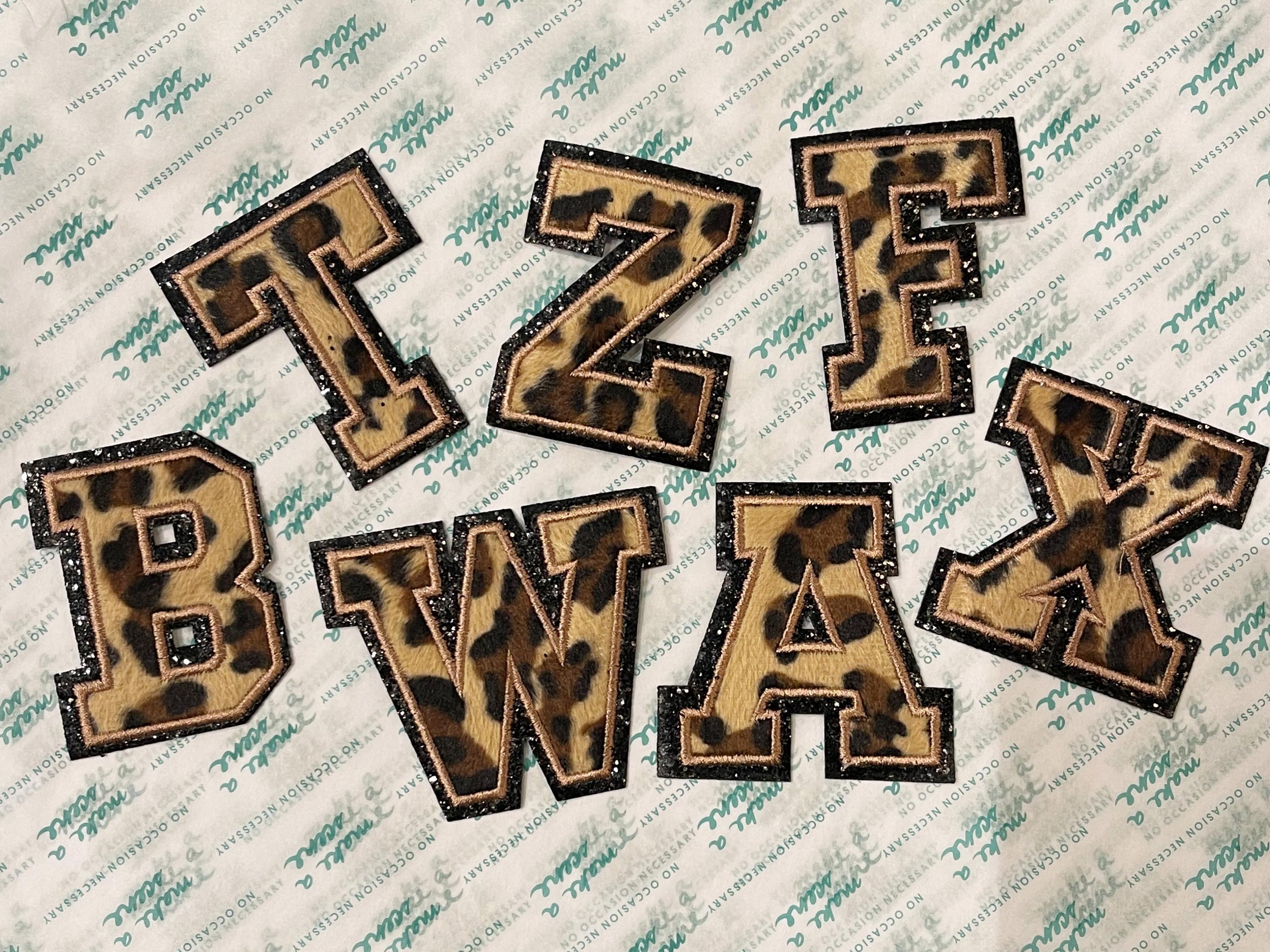 3" Leopard Print Letter Patch: Iron-on Varsity Patch - Etsy