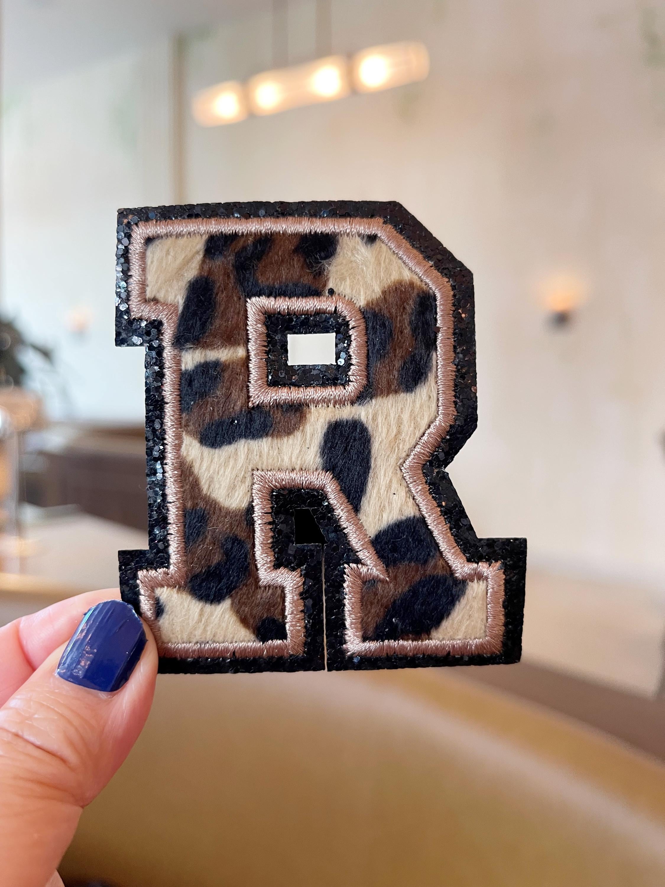 3" Leopard Print Letter Patch: Iron-on Varsity Patch - Etsy