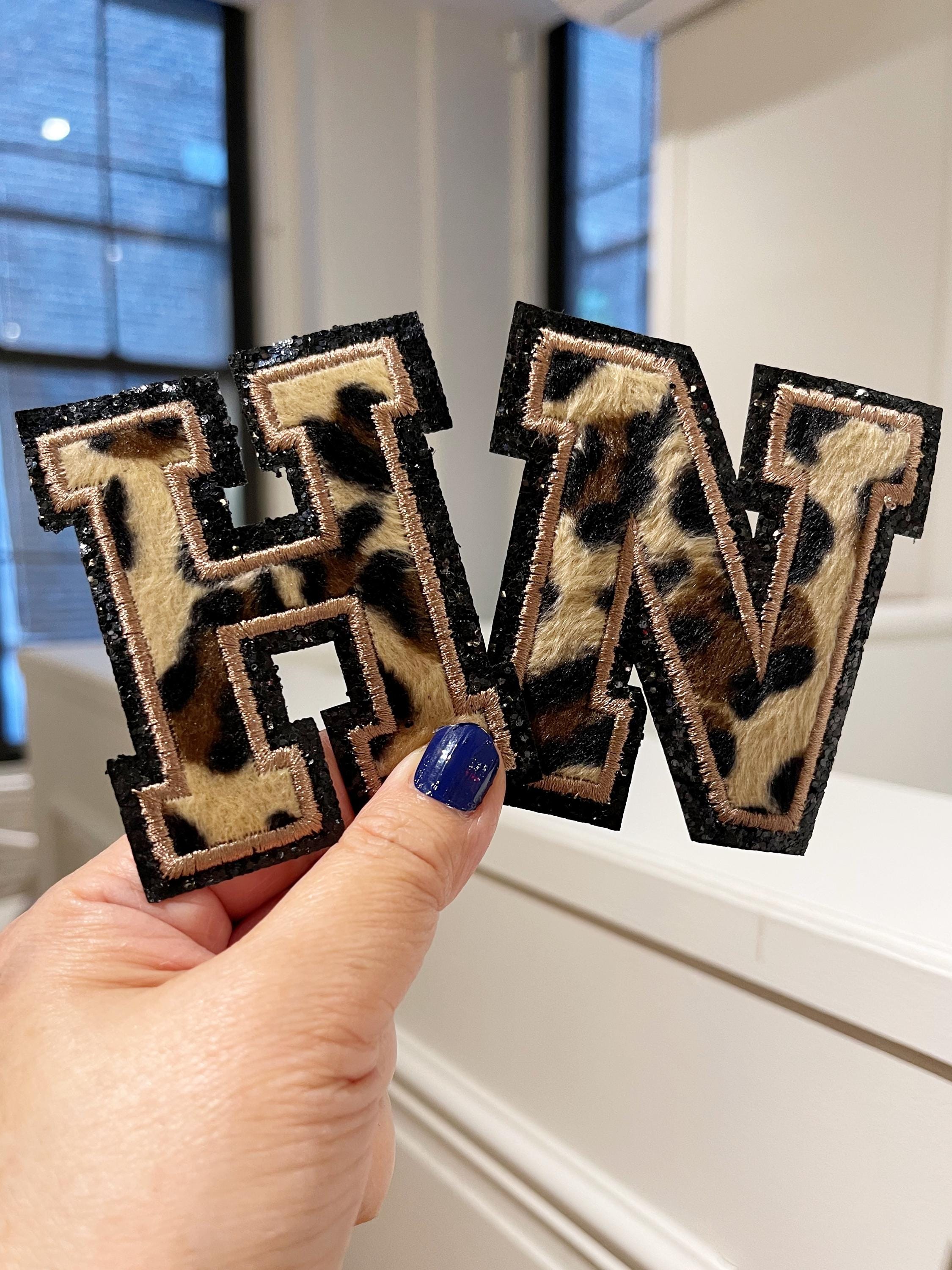 3" Leopard Print Letter Patch: Iron-on Varsity Patch - Etsy