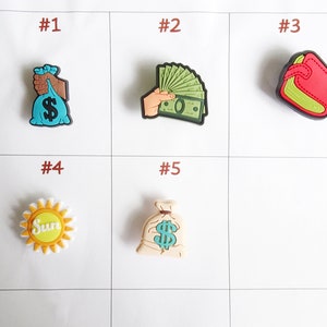 Flex Crocs Jibbitz/ Crocs Charms Cute/ Fun Crocs Charms/ Money Crocs ...