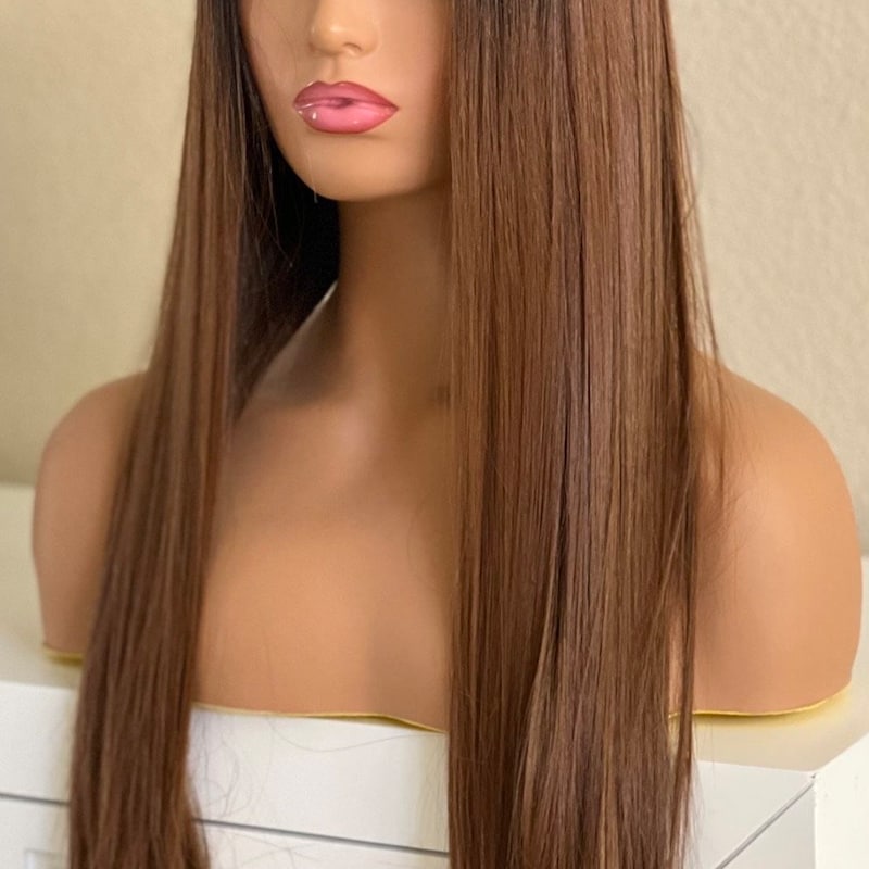 Chocolate Brown Lace Front Wig - Etsy