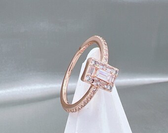 Rose Gold Cz Rings - Etsy