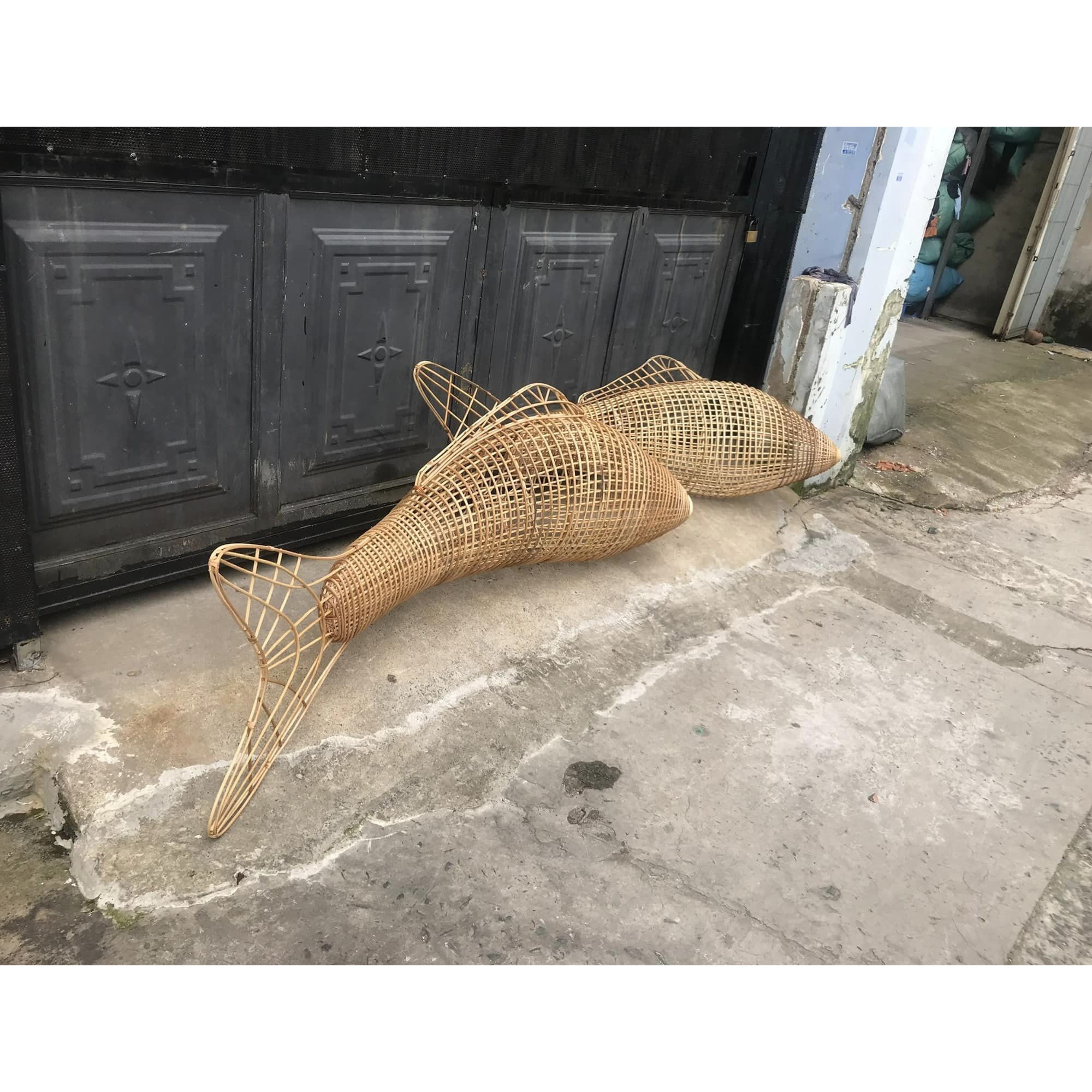 Fish Rattan Pendant Light Large Bamboo Lamp Shade Rattan Lamp - Etsy