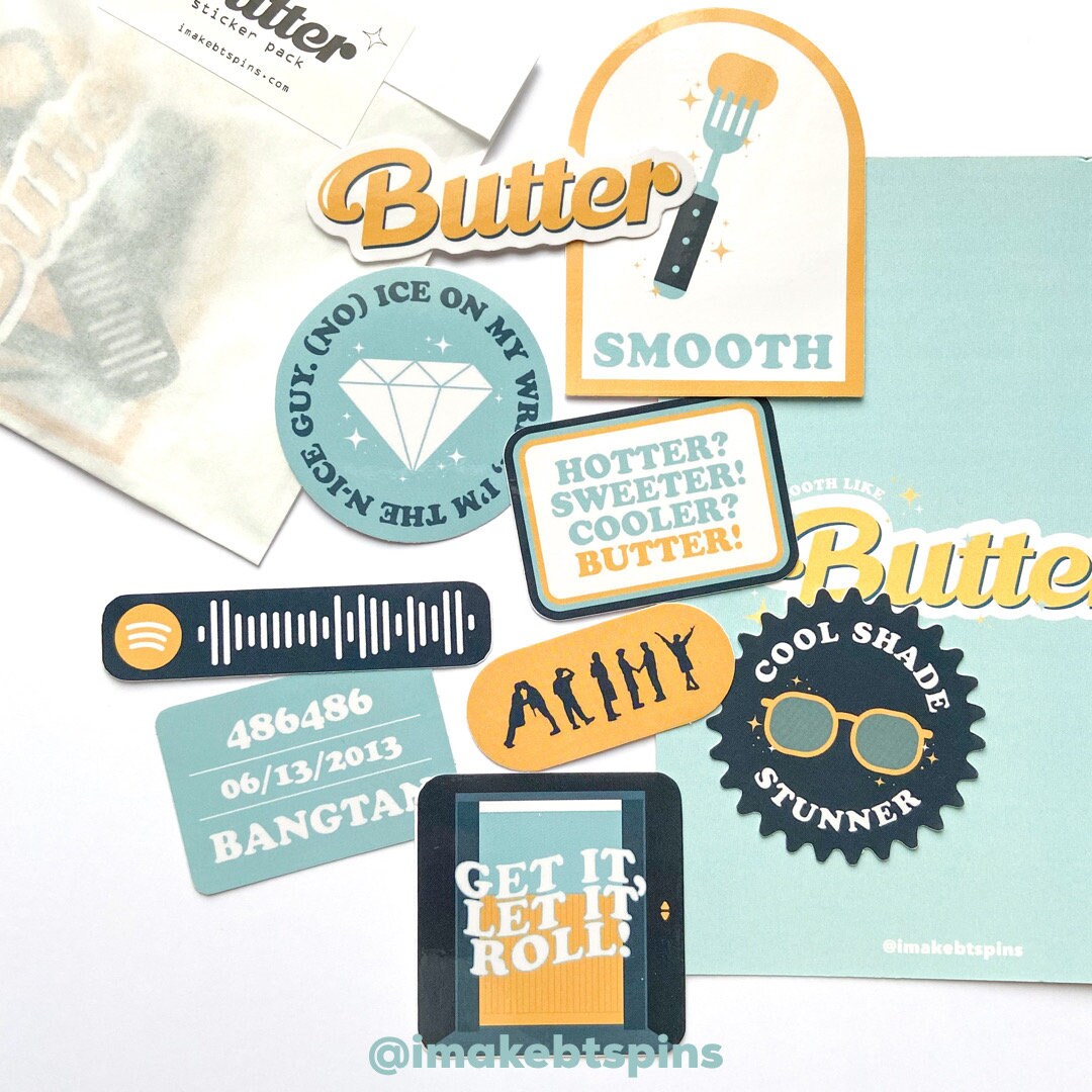 Butter - BTS Vinyl Sticker Pack - Etsy UK