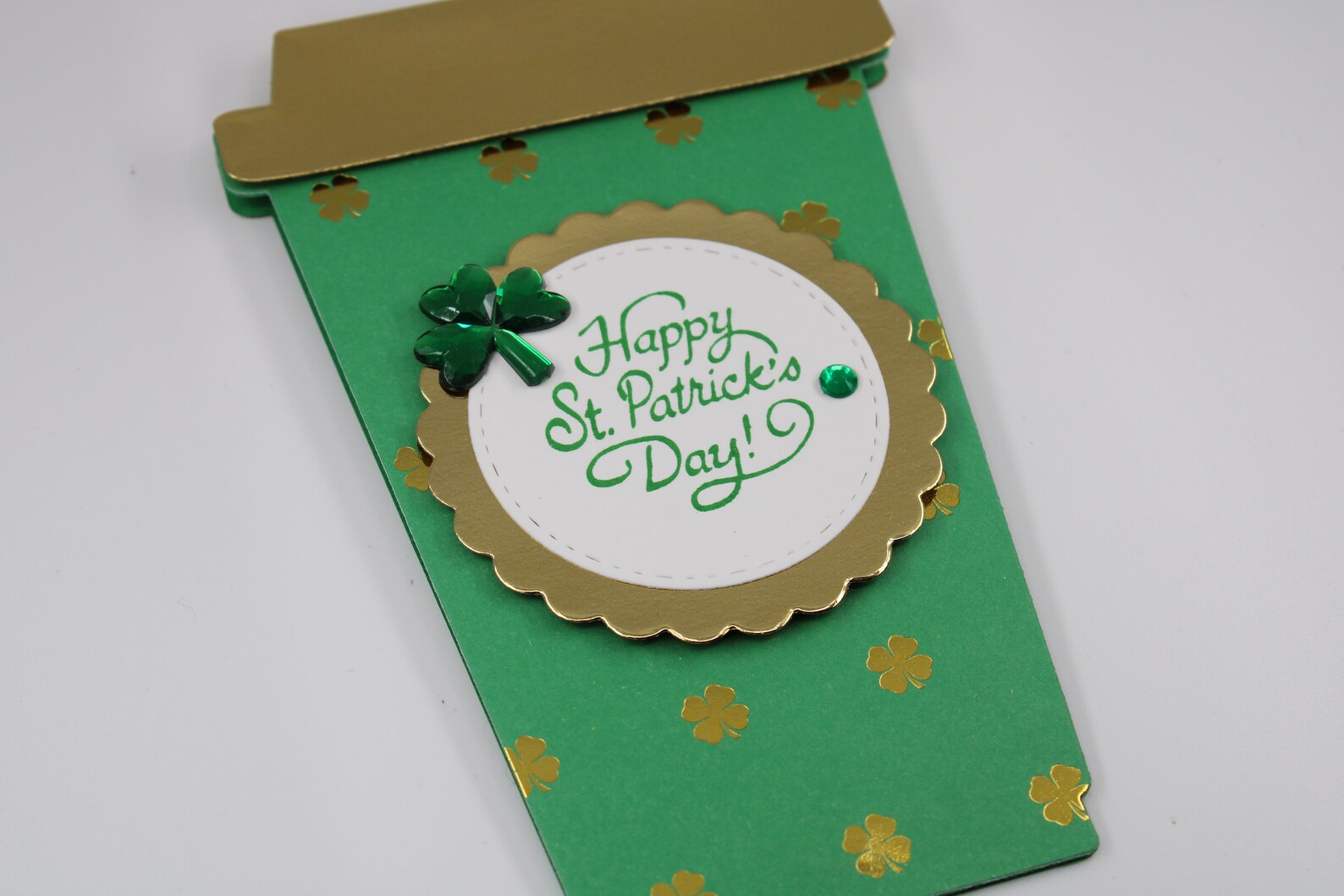 St Patricks Day Gift Card Holder Coffee Cup Card Happy St - Etsy