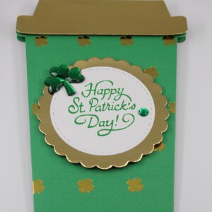St Patricks Day Gift Card Holder, Coffee Cup Card, Happy St Patricks ...