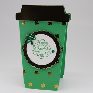 St Patricks Day Gift Card Holder, Coffee Cup Card, Happy St Patricks ...