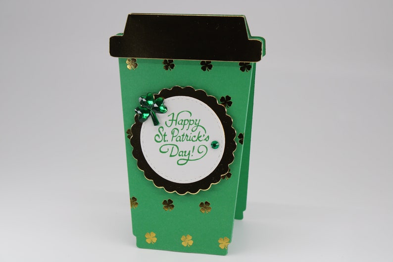 St Patricks Day Gift Card Holder Coffee Cup Card Happy St - Etsy
