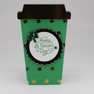 St Patricks Day Gift Card Holder, Coffee Cup Card, Happy St Patricks ...