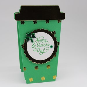 St Patricks Day Gift Card Holder, Coffee Cup Card, Happy St Patricks ...