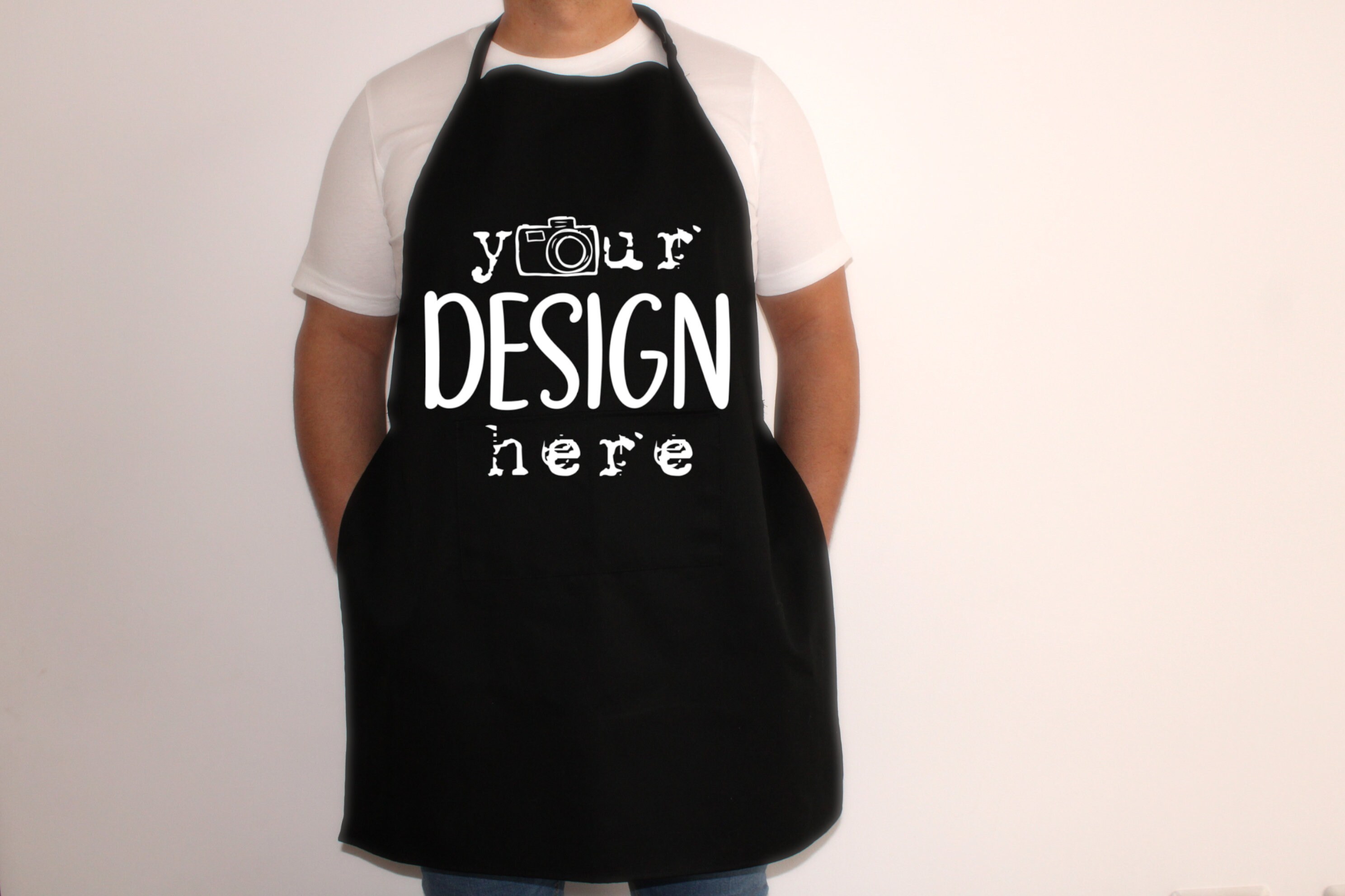 Black Apron Mockup, Men Model Mock Up, Blank Apron Template,black Apron ...