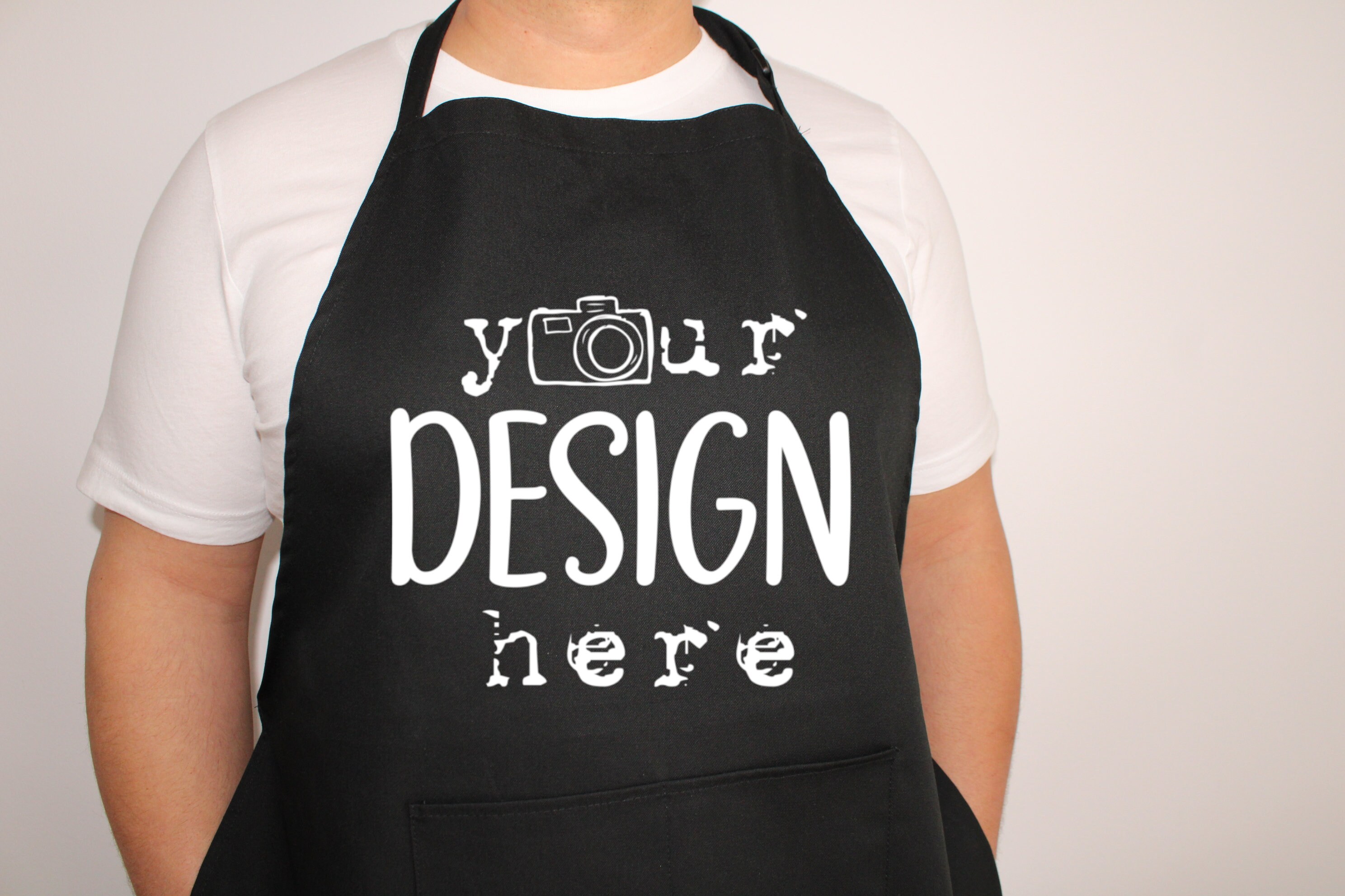 Black Apron Mockup, Men Model Mock Up, Blank Apron Template,black Apron ...