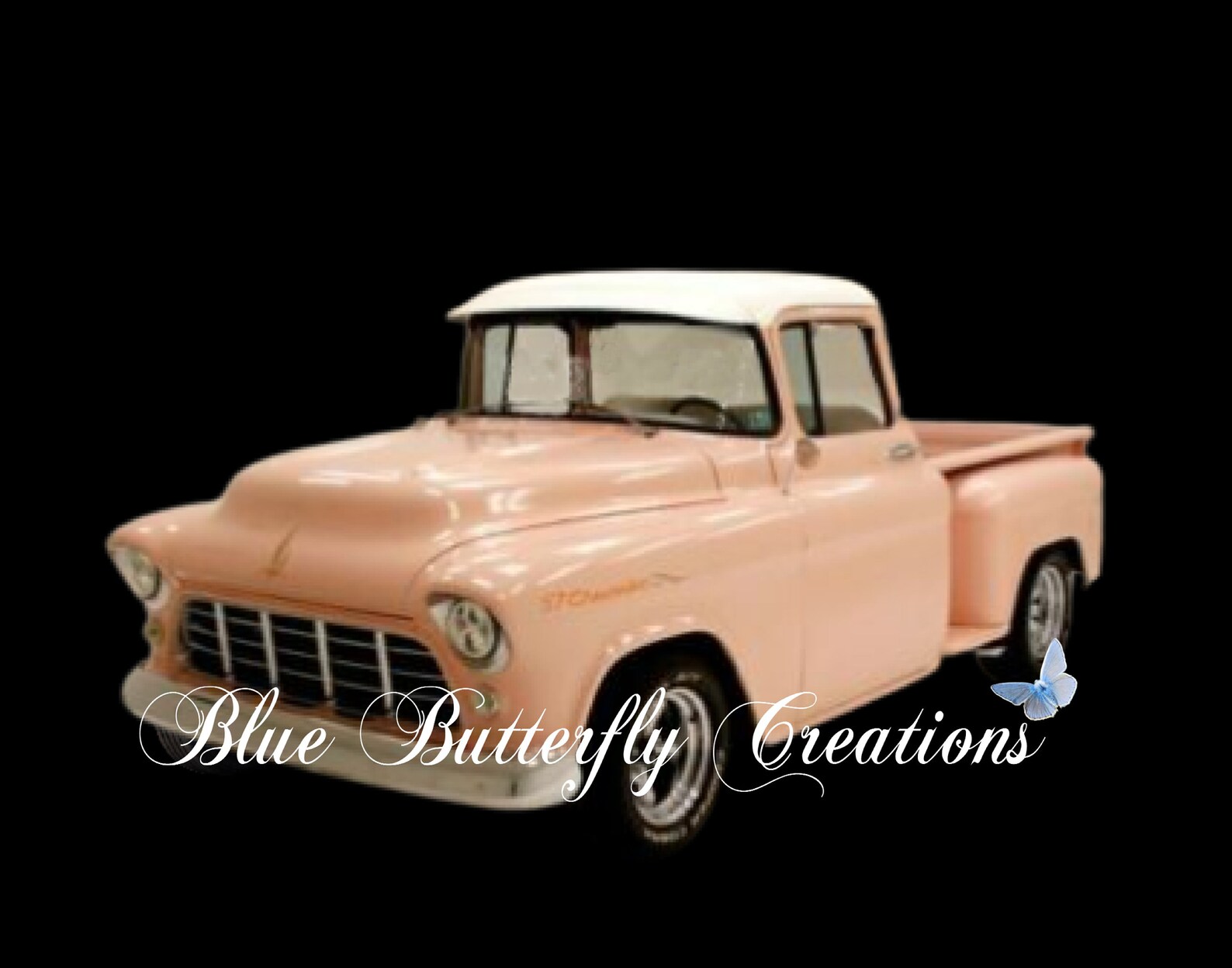1957 Pink Chevy Pickup Truck Digital PNG, Chevy Classic Pickup PNG ...