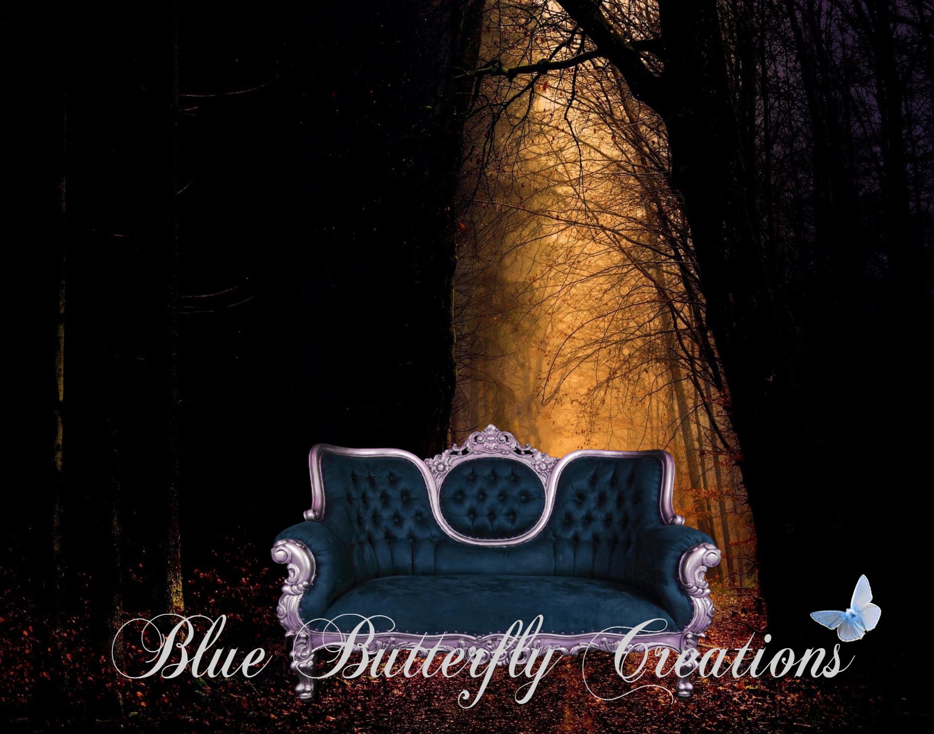 Vintage Sofa Digital Background, Antique Couch Photo Overlay, Outdoor ...