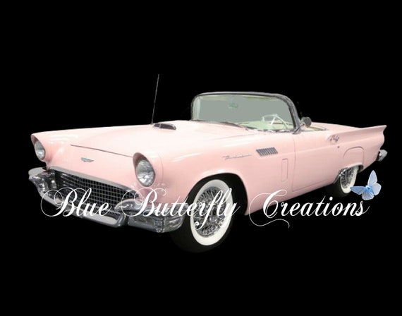 1957 Pink Ford Thunderbird Digital PNG Ford Classic Car PNG - Etsy