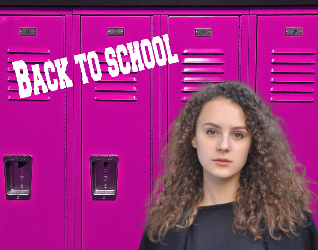 Back to School Photo Background, First Day of School Background, Purple ...