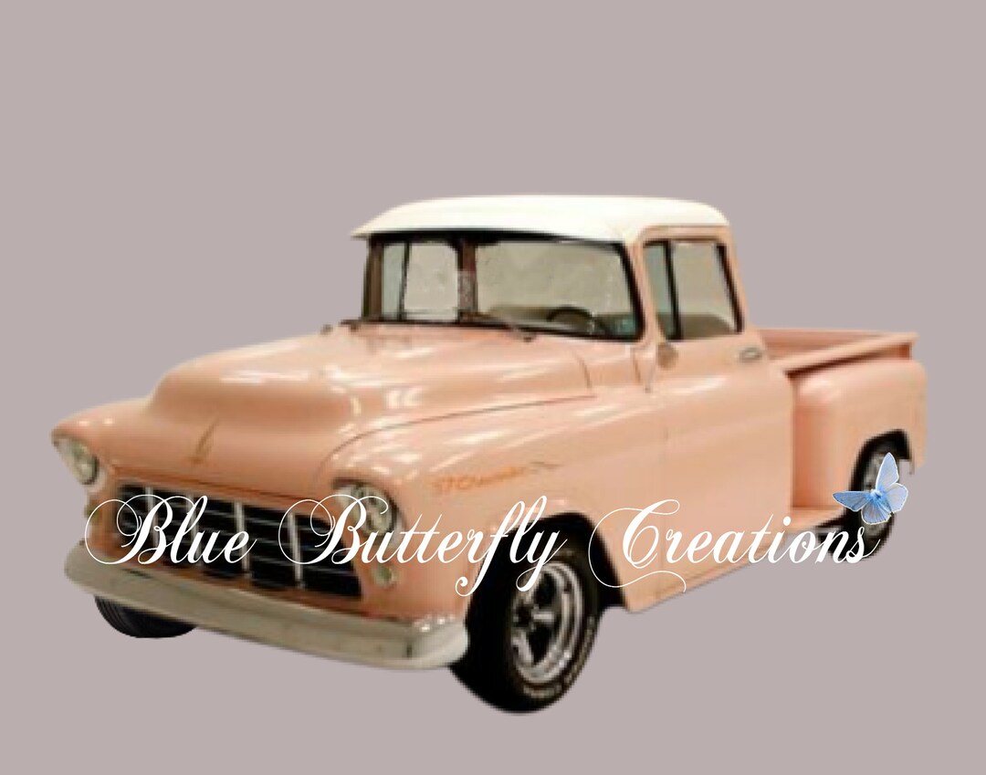 1957 Pink Chevy Pickup Truck Digital PNG, Chevy Classic Pickup PNG ...