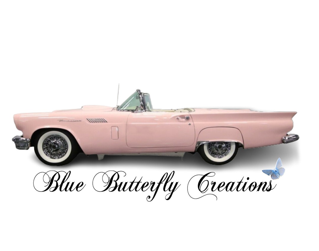 1957 Pink Ford Thunderbird Digital PNG, Ford Classic Car PNG, Antique ...