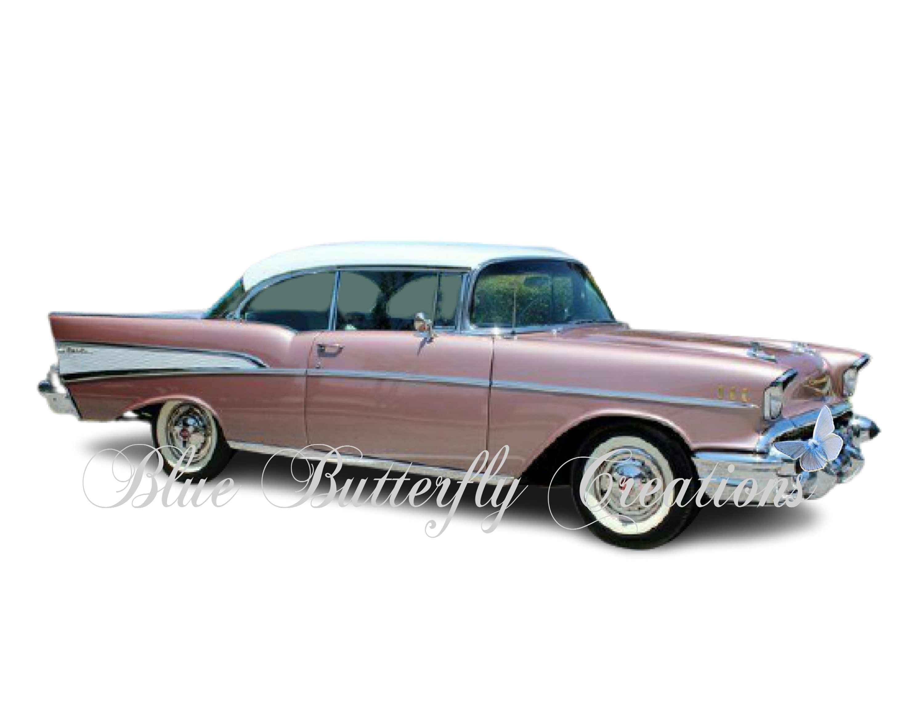 1957 Chevy Bel Air Digital PNG, Chevy Classic Car PNG, Antique Chevy ...