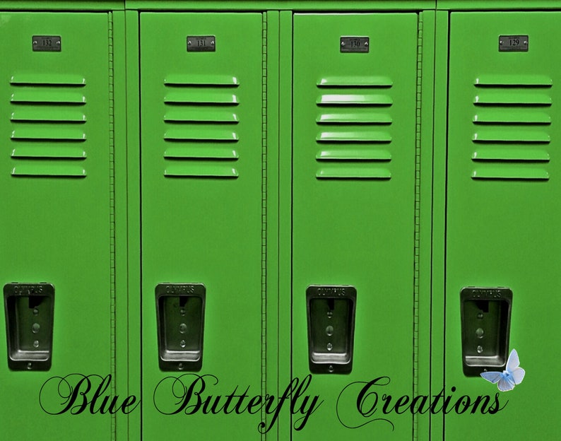 Green Lockers Background, Senior Class Photo, Graduation Announcement ...